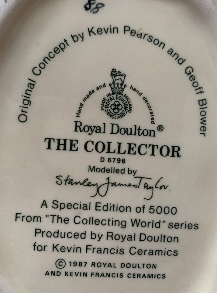 Royal Doulton Large Character Jug - The Collector D6796 | eBay UK