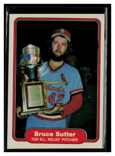 1982 Fleer NL Top Relief Pitcher #631 Bruce Sutter | eBay