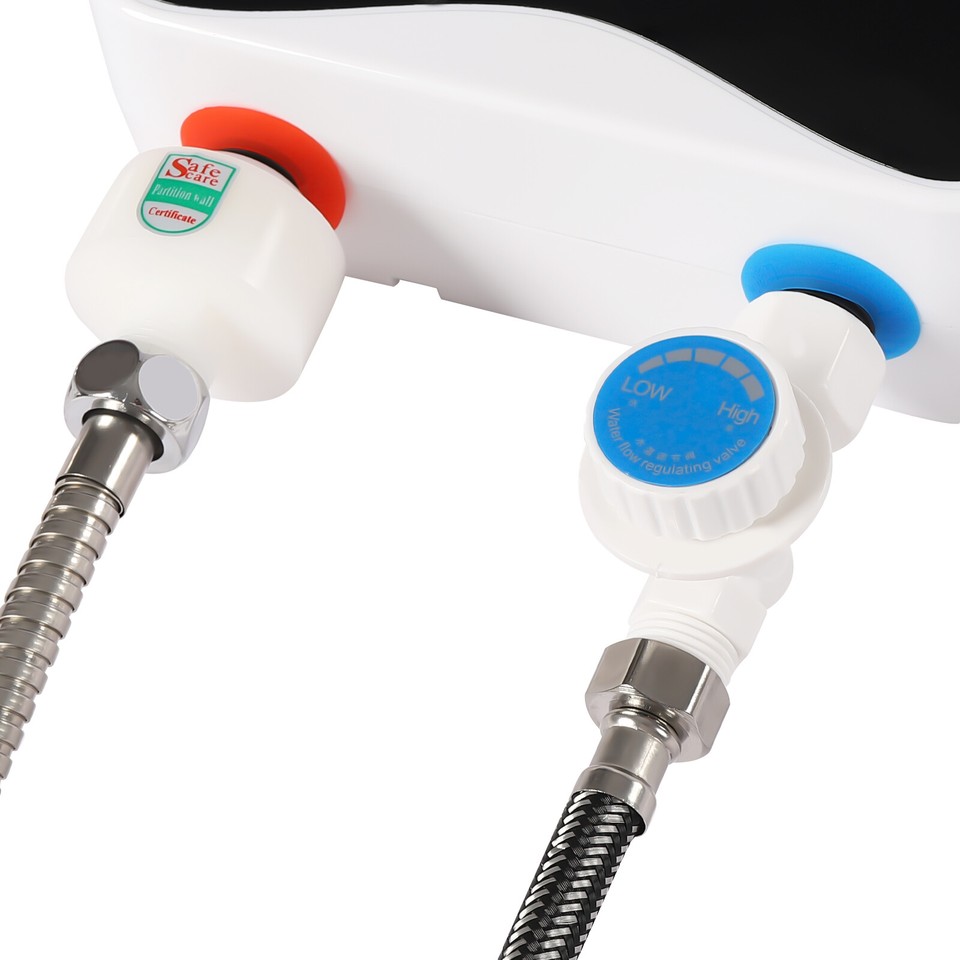 110V 5500W Instant Hot Water Heater Tankless Electric Shower W/Shower ...