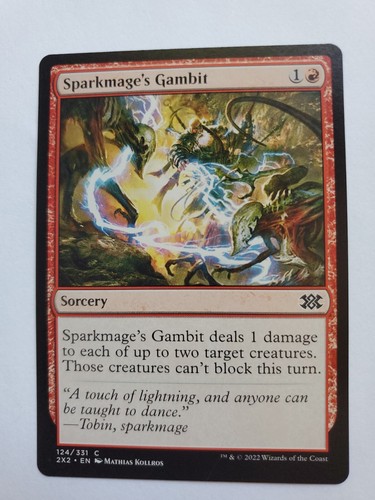MTG Magic The Gathering Card Sparkmage's Gambit Sorcery Red Double ...