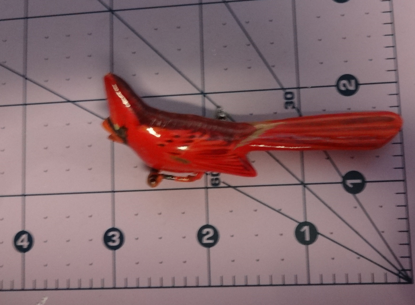 Vtg Hand Painted Wood Carved Red Cardinal Bird Pin Brooch | eBay