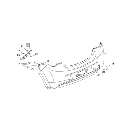 Genuine Opel Vauxhall Corsa E Left Rear Bumper Side Mounting Bracket ...