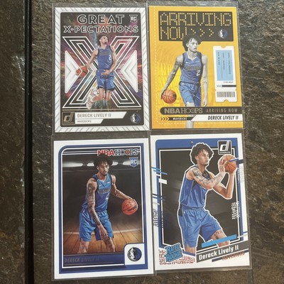 2023-24 Panini Basketball DAL Derek Lively II 4 Card Rookie Trading Lot ...