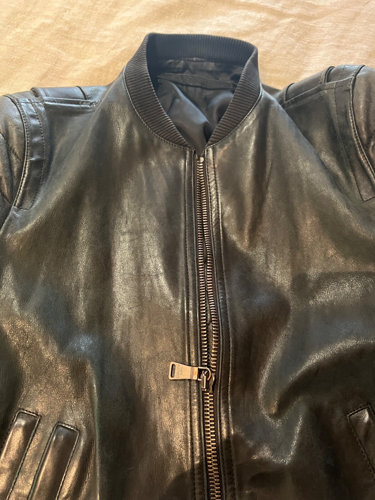 NEIL BARRETT BLACK LEATHER JACKET SKINNY FIT L | eBay