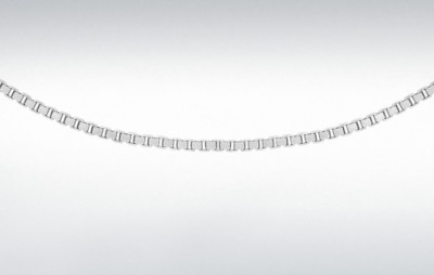 9ct White Gold Box Link0.50mm Chain | eBay UK