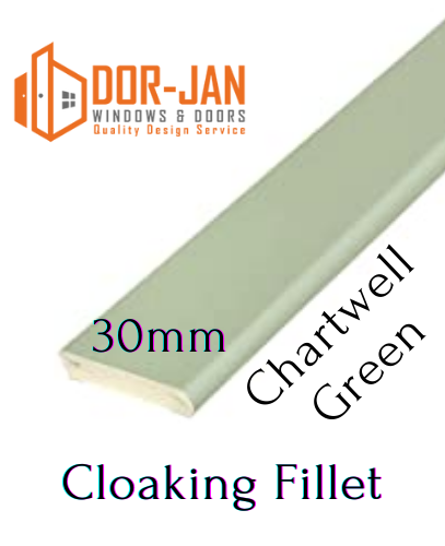 1.2m x 30mm Chartwell Green UPVC Trim Cloaking Fillet Window Bead Trade ...