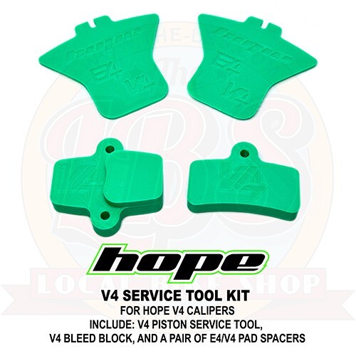 Hope V4 Brake Service Tool Kit - Piston, Bleed Block, Pad Spacers ...