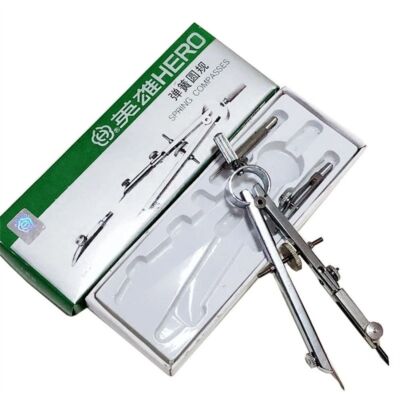 Metal Spring Compasses Compass Protractor Geometry Scribe Gauge Math ...