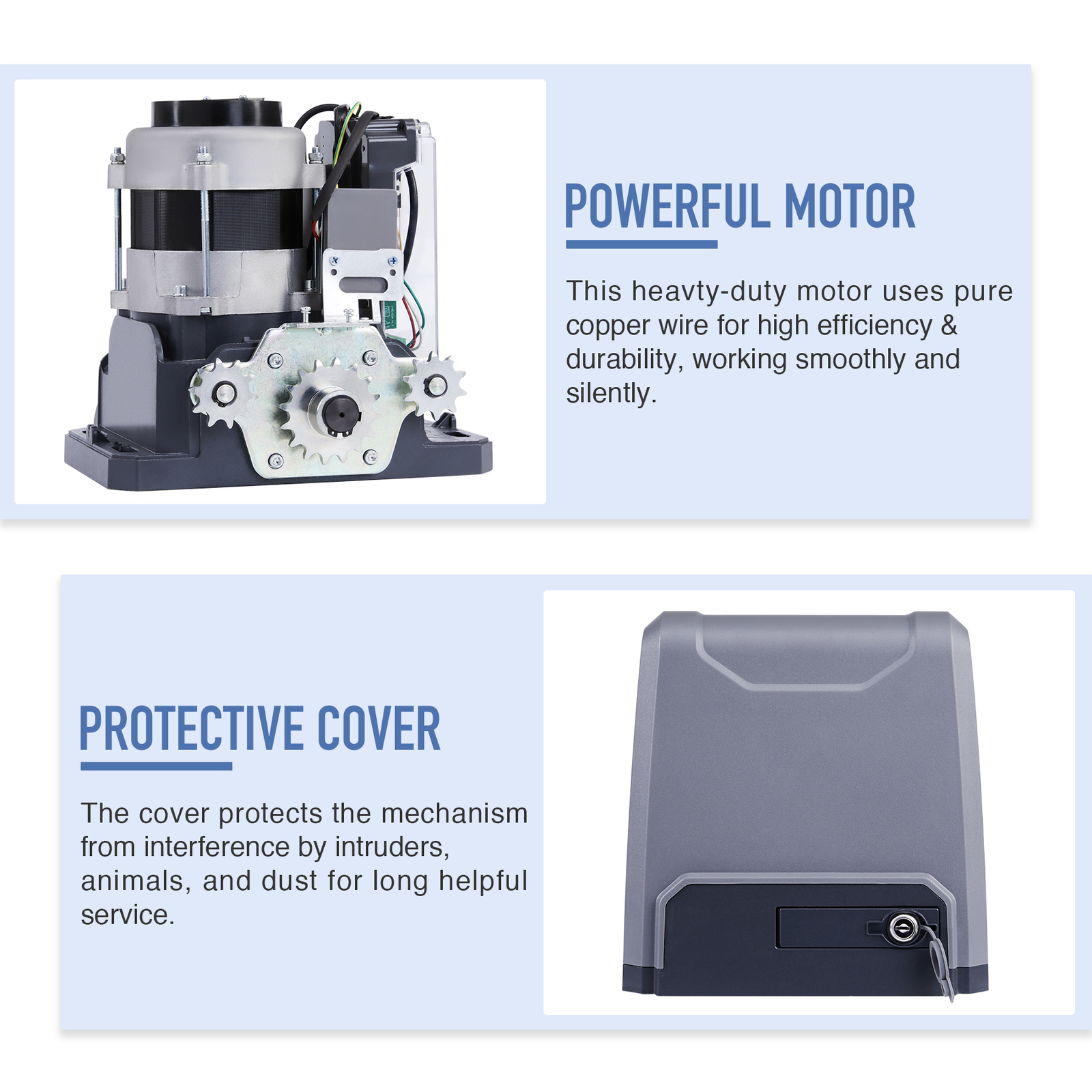 3300lbs Automatic Sliding Gate Opener Electric Door Operator w/ Remote ...