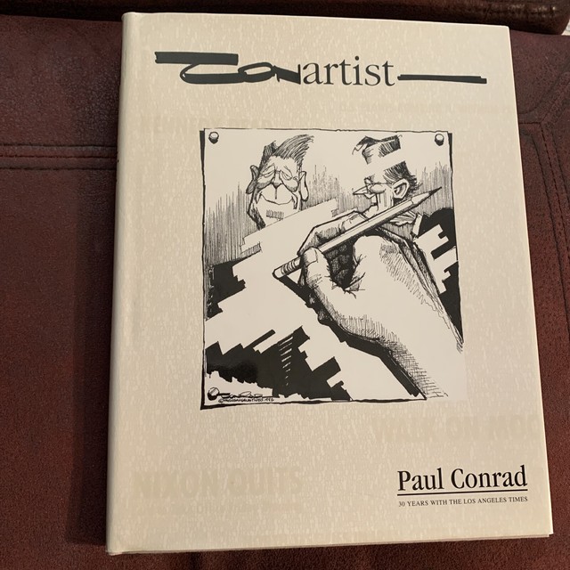 Vtg Signed 1993 Con-artist - Paul Conrad L.a. Times Cartoonist ...