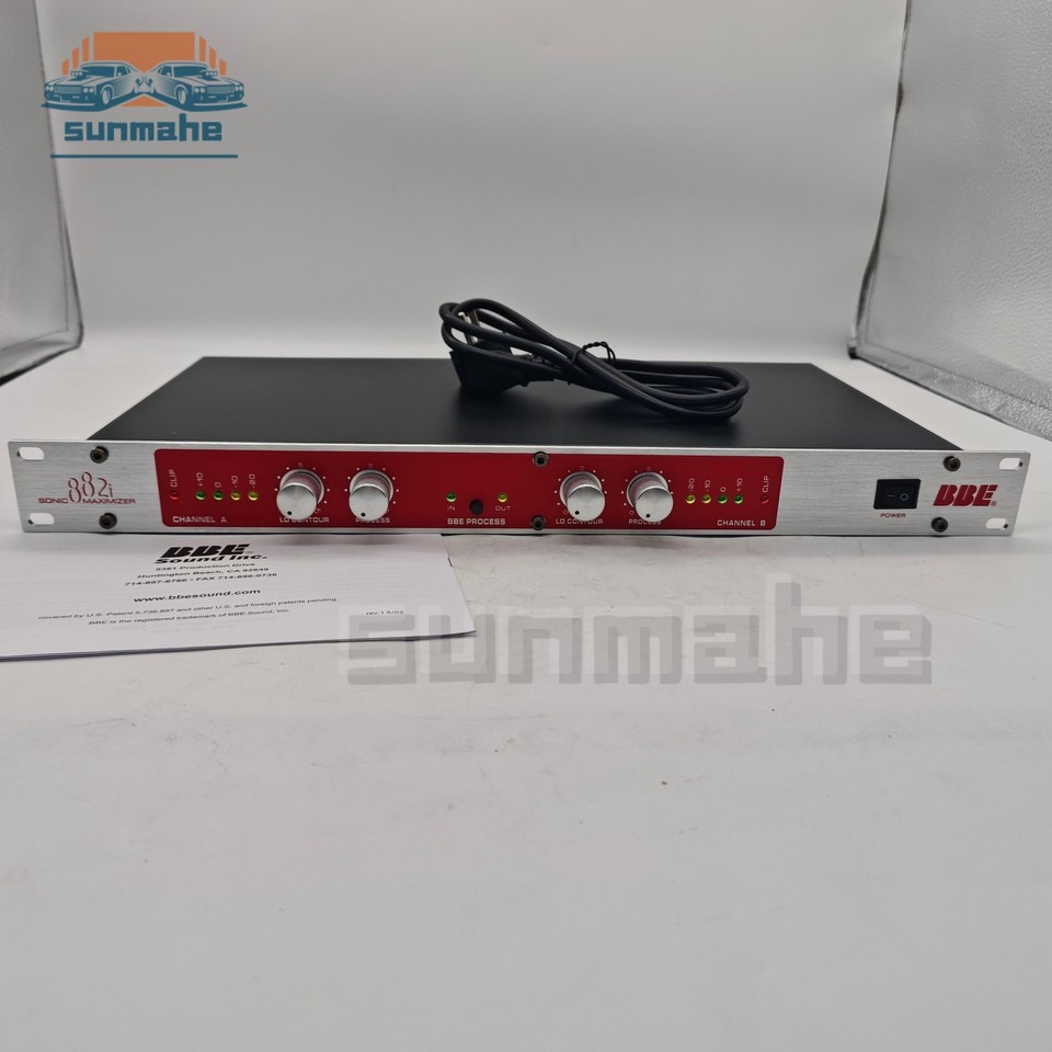 BBE 882i Sonic Maximizer Rackmount Unit 1U with Pair XLR Cables 110V~50 ...