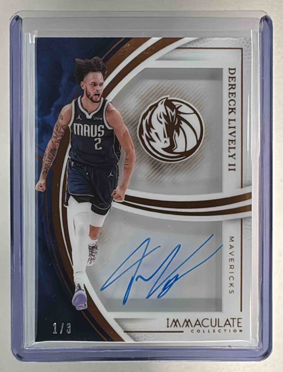 Dereck Lively II 2024 Immaculate #5 Shadowbox Signatures - Green /5 ...