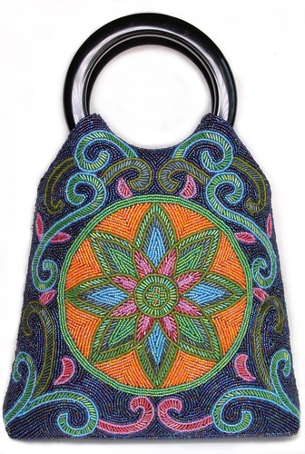 Vintage Beaded Double Handle Purse / Handbag EUC | eBay
