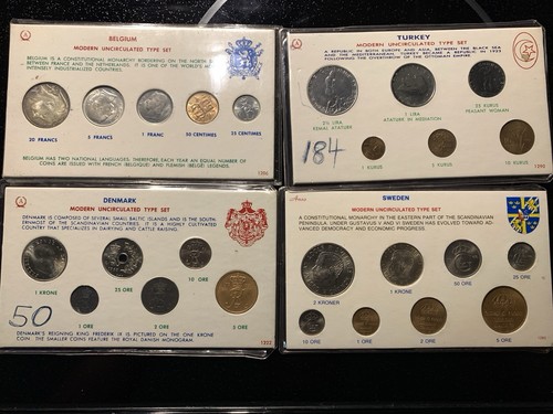 Set of 4 Uncirculated Foreign Coin Sets, see description. | eBay.de