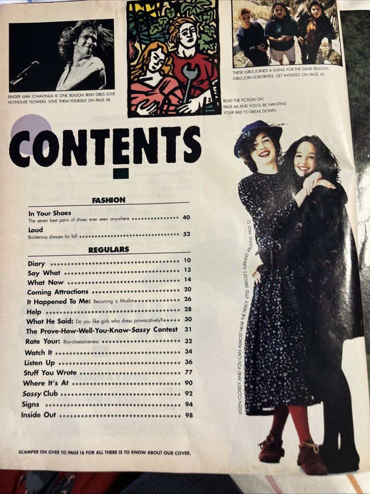 Vintage SASSY magazine SEPTEMBER 1990 Marla Maples Ad, James Marshall ...