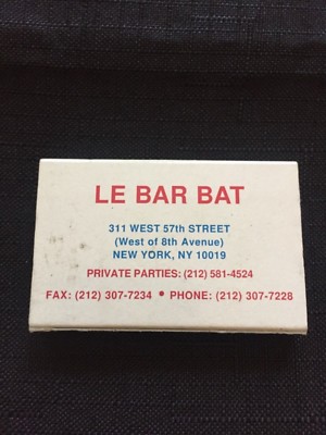 Le Bar Bat Club Matches, never used | eBay