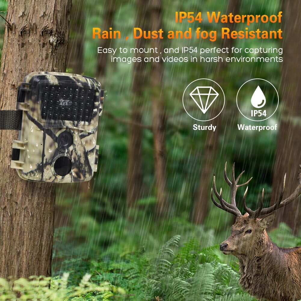 Mini Wildkamera 12MP HD 1080P IR Nachtsicht Jagdkamera Wildtierkamera ...