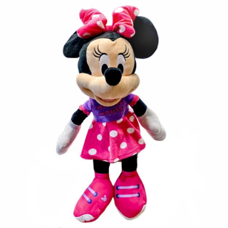 Disney Minnie Mouse Plush Size 20in Pink Purple Polka Dot Dress 2015 ...