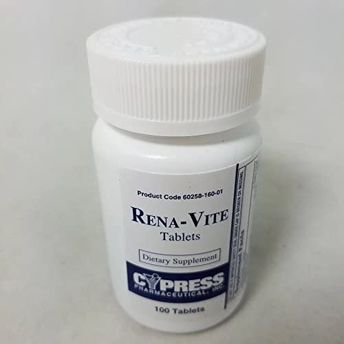 Cypress Pharmaceuticals Rena-Vite Vitamins Dietary Supplement Tablets ...
