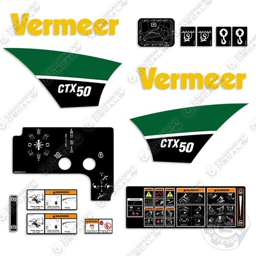 Fits Vermeer CTX50 Decal Kit Mini Skid Steer - 7 YEAR 3M OUTDOOR VINYL ...