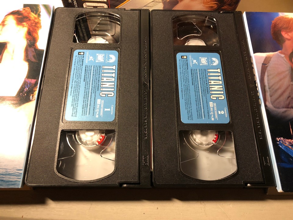 Titanic (1997) VHS James Cameron Drama Romance Leonardo DiCaprio Kate ...