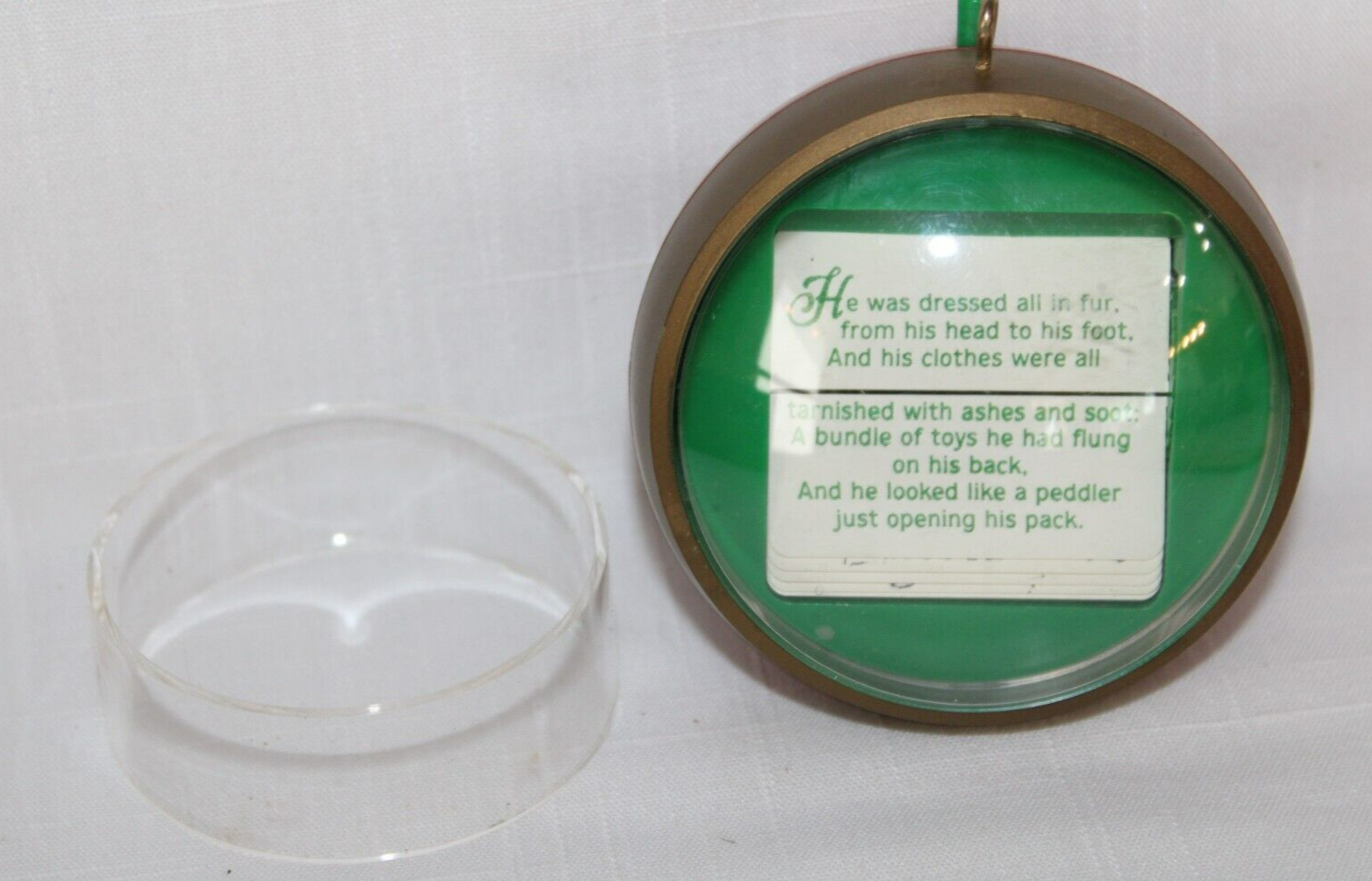 VTG Hallmark Ornament Night Before Christmas 1984 Cartoon Scene Flipper ...