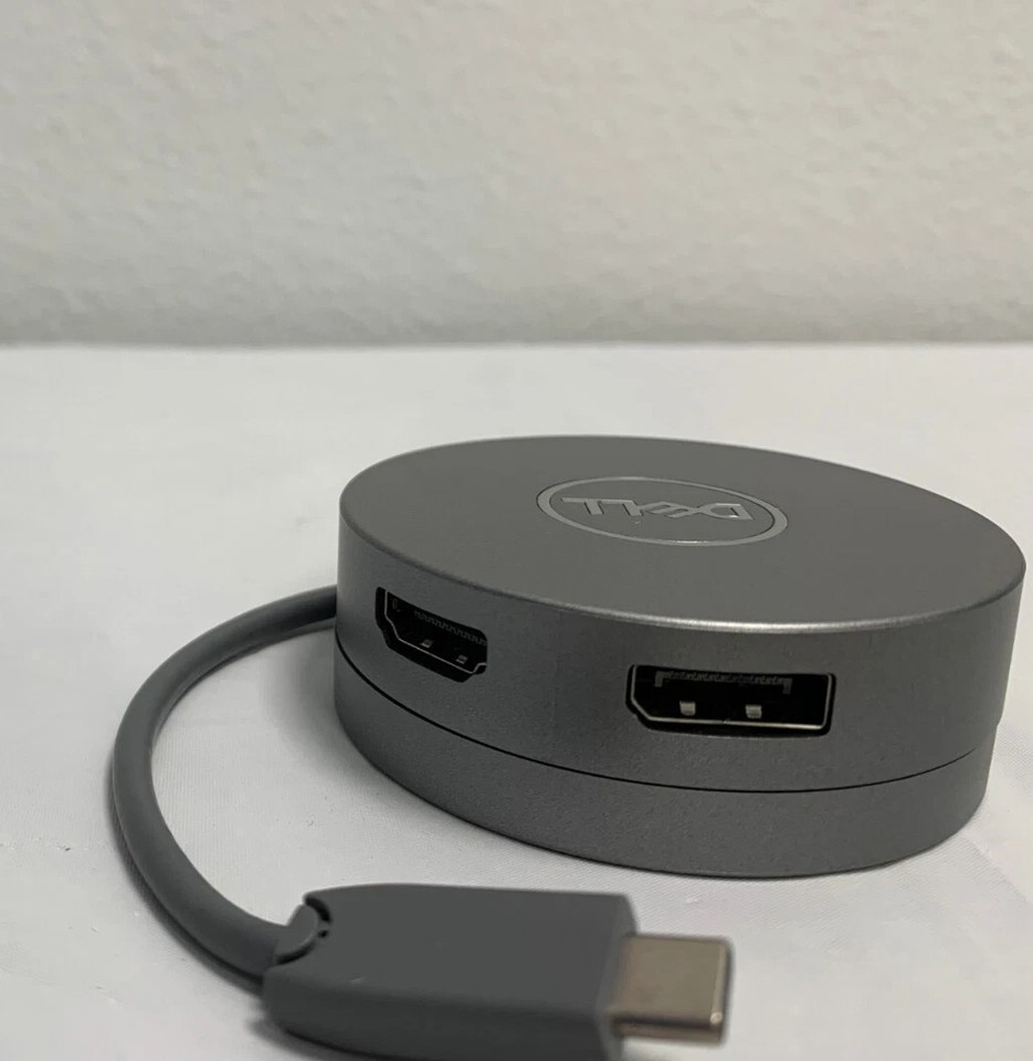 New Dell DA305 USB-C Mobile Adapter 6-in-1 Multiport Adapter Grey- Easy ...