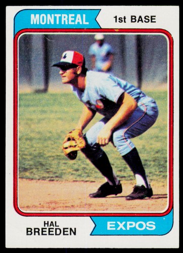 1974 Topps Hal Breeden 297 Montreal Expos | eBay
