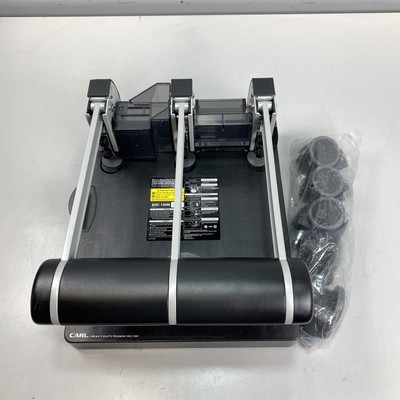 CARL, XHC-150N, Heavy Duty 3-Hole Punch – 150 Sheet Capacity - Black | eBay