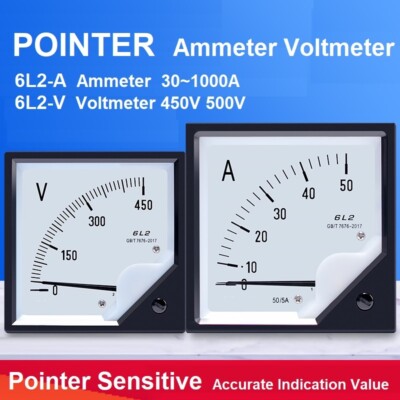 Pointer Ammeter 6L2-A AC Ampere Test Meter50/5A Mechanical Pointer ...