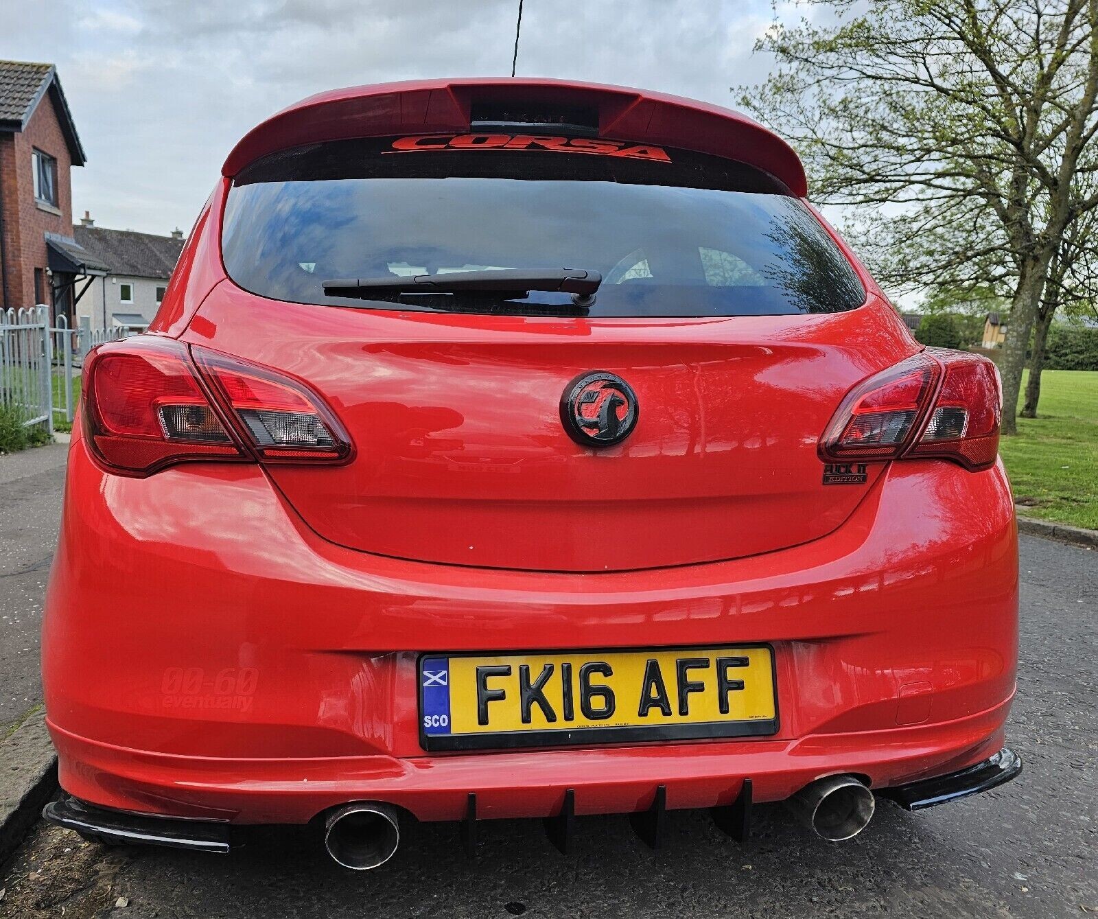 Vauxhall corsa E rear bumper spoilers - splitters Gloss black inc ...