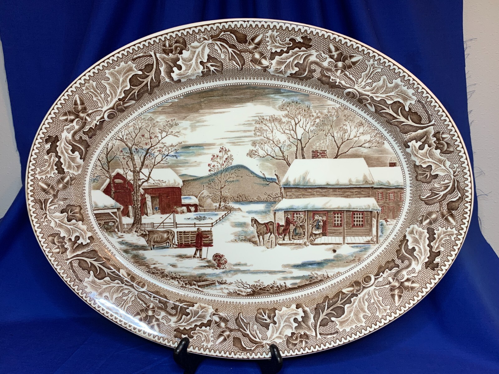 Johnson Brothers China Historic America pattern Thanksgiving turkey ...