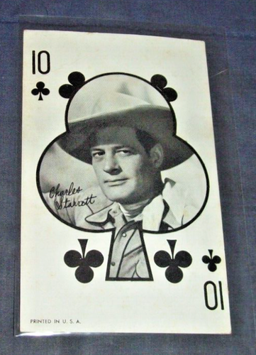 1947-66 Vintage Exhibit Western Aces 10 of Clubs Charles Starrett Card ...