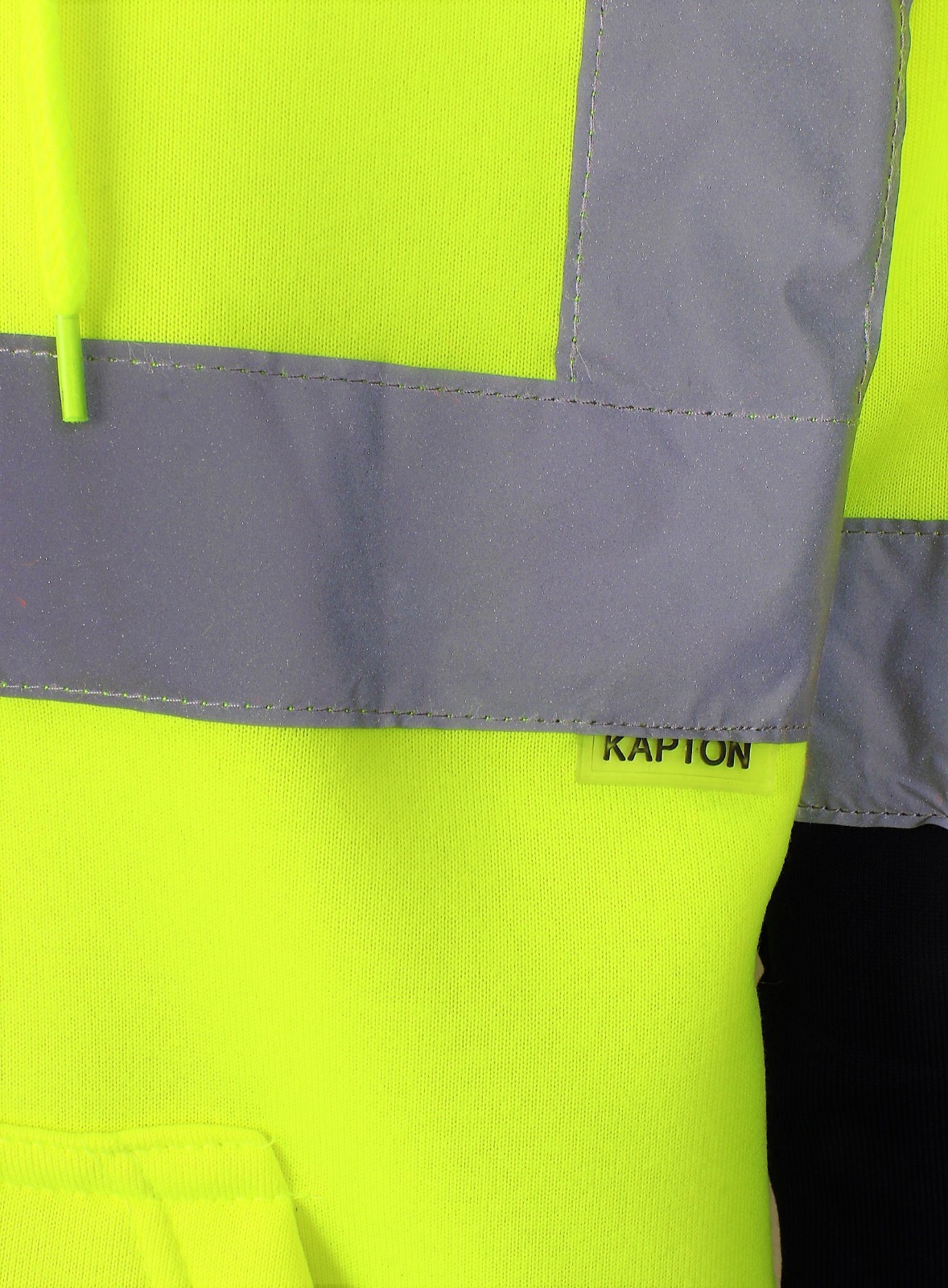 High vis hood sweat Zip hoodie reflective safety work pull over ...