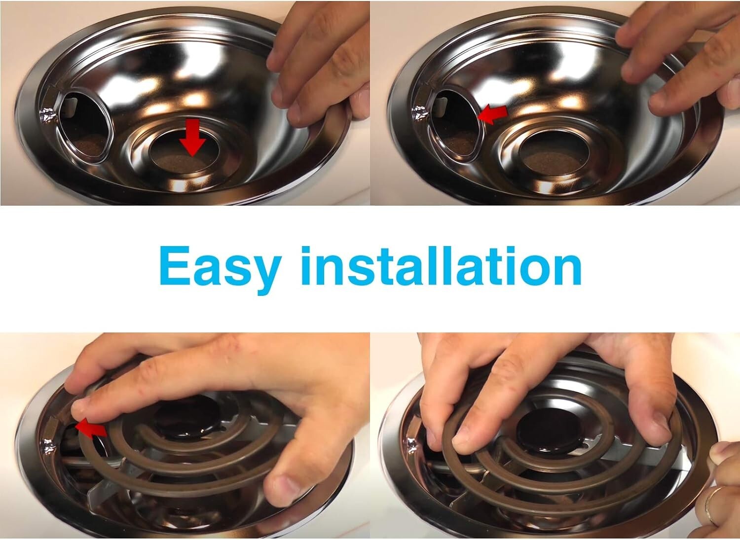 316048413 316048414 Frigidaire Replacement Drip Pan Set, Two 6-Inch ...