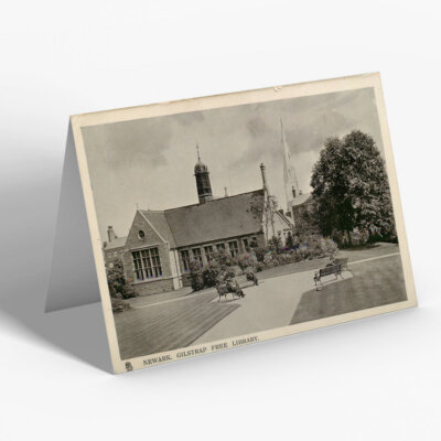 GREETING CARD - Vintage Nottinghamshire - Newark. Gilstrap Free Library ...