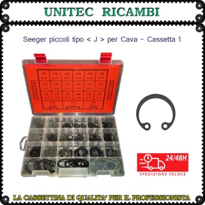Seeger tipo J per cava - anello di bloccaggio - scatola assortimento ...