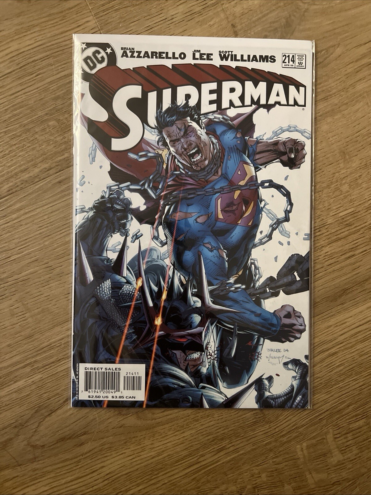 SUPERMAN #214 FIRST PRINT DC COMICS (2005) JIM LEE BRIAN AZZARELLO | eBay