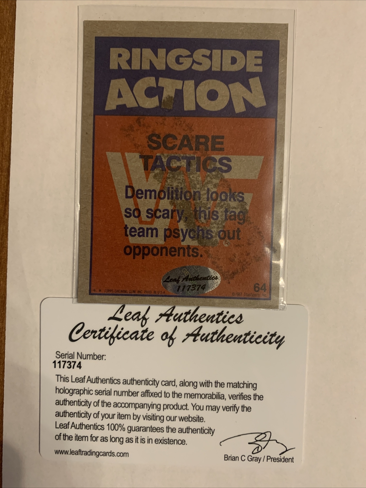 Demolition Ax WWE Signed Auto Leaf Authentic 1987 Topps | eBay