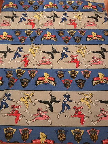 VTG 1994 MIGHTY MORPHIN POWER RANGERS TWIN FLAT SHEET Fabric | eBay