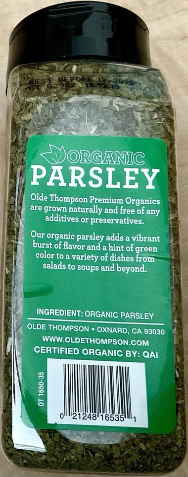 Olde Thompson Organic Dried Parsley Premium Herb Flakes 3.25 oz | eBay