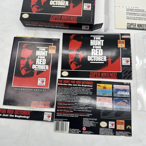The Hunt for Red October Super Nintendo SNES Complete CIB Rep Box ...