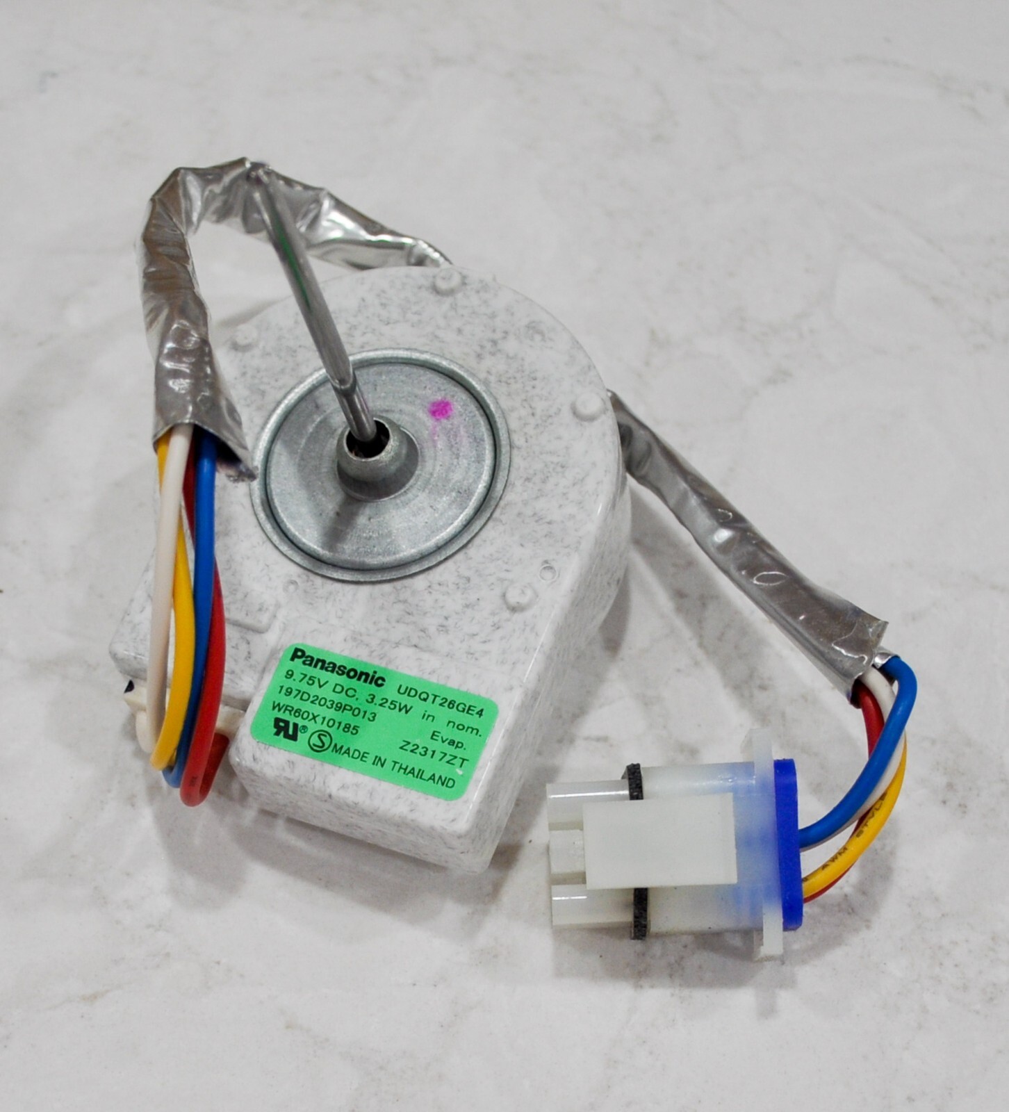 GE WR60X10277 Refrigerator Evaporator Fan Motor Panasonic UDQT26GE4 ...