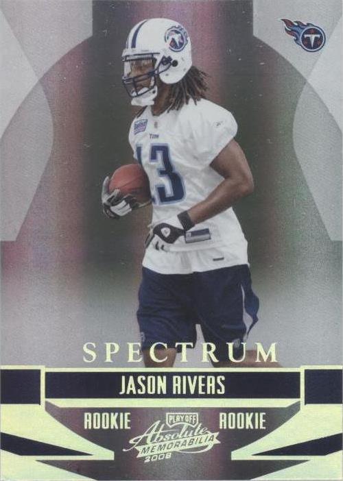 2008 Playoff Absolute Memorabilia - Rookie Jason Rivers #189 Spectrum ...