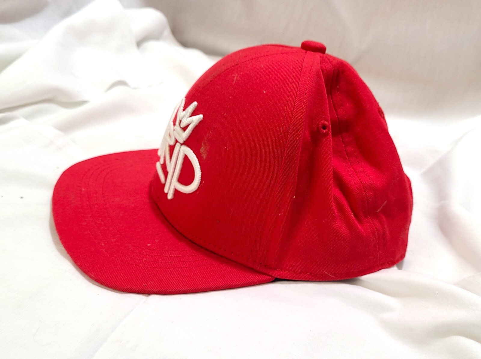 Men's Hustle Red "Drip" Hat Ball Cap Flat Bill Baseball Lid King ...