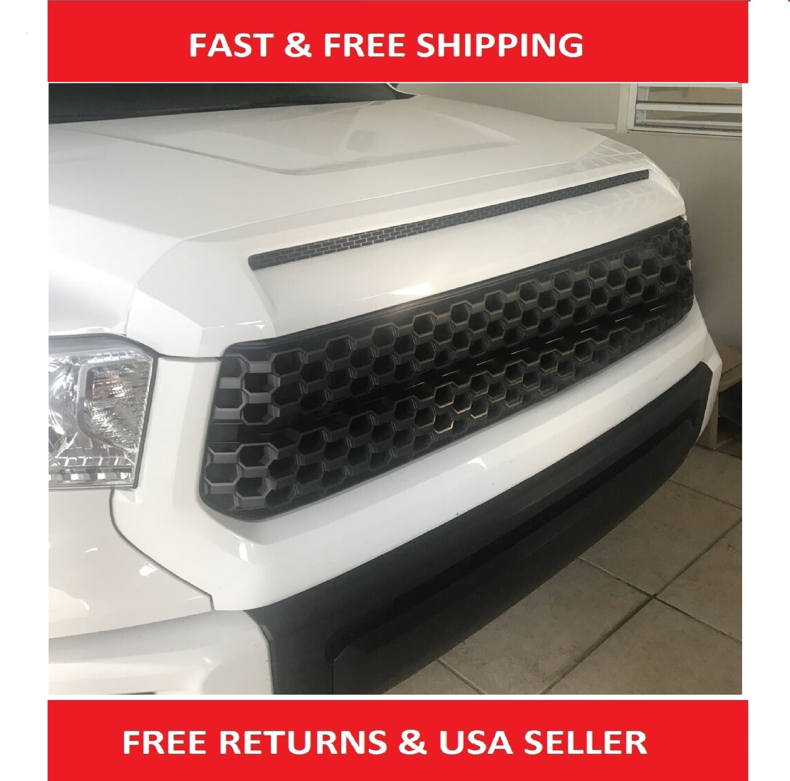 Front Hood Bulge Molding For Toyota Tundra 14-21 76180-0C030-A0 SUPER ...
