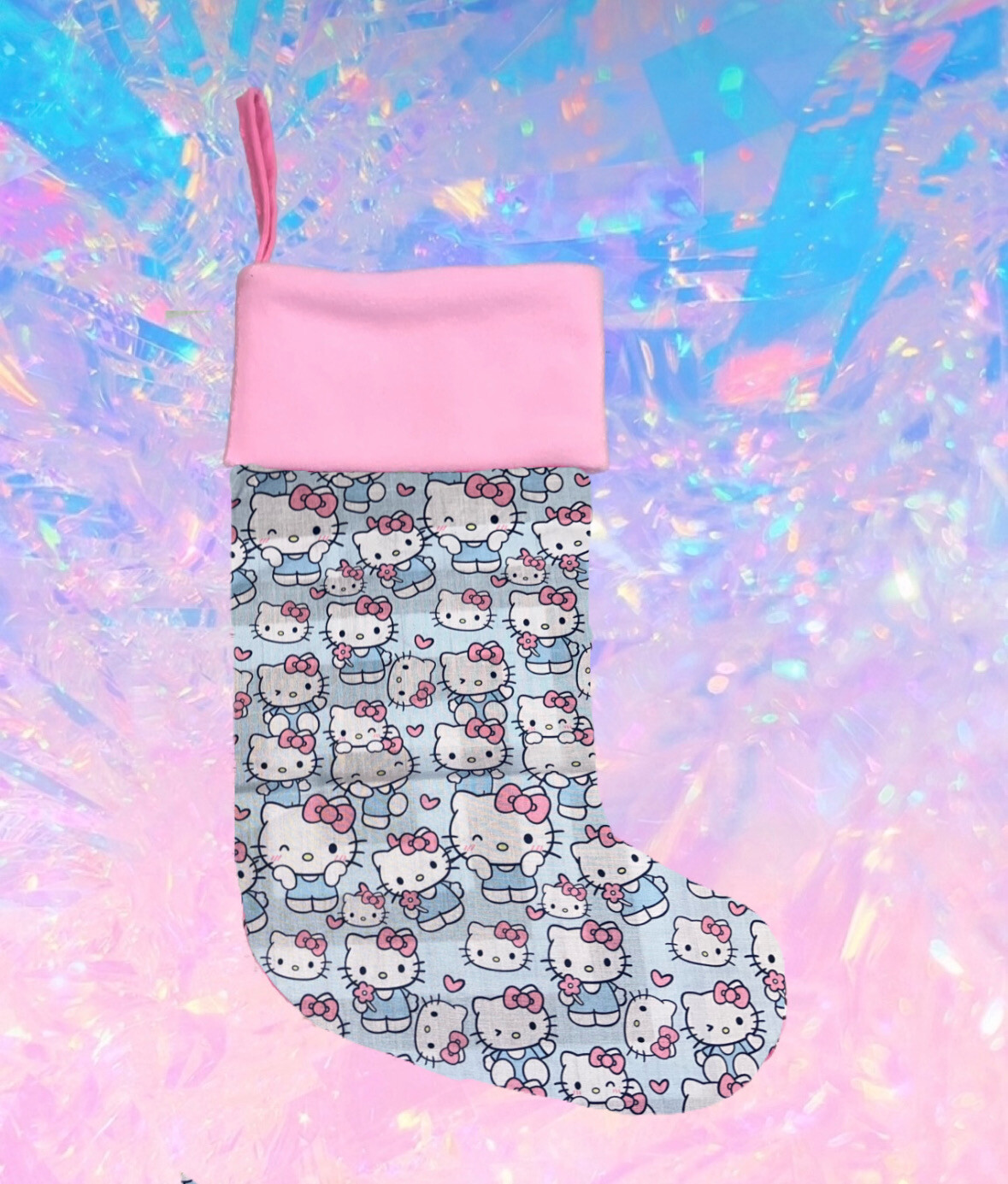 Hello Kitty Christmas Stocking, pink Christmas stocking, Kitty Xmas ...