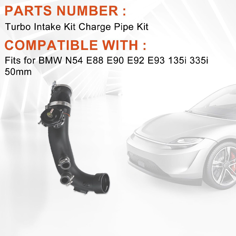 Intake Turbo Charge Pipe w/ 50mm Bov For BMW N54 3.0t E82 E90 E92 E93 ...