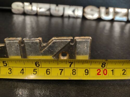 3 Vintage Suzuki metal logo emblems car motorcycle fuel tank? 7.5 & 6.5 ...