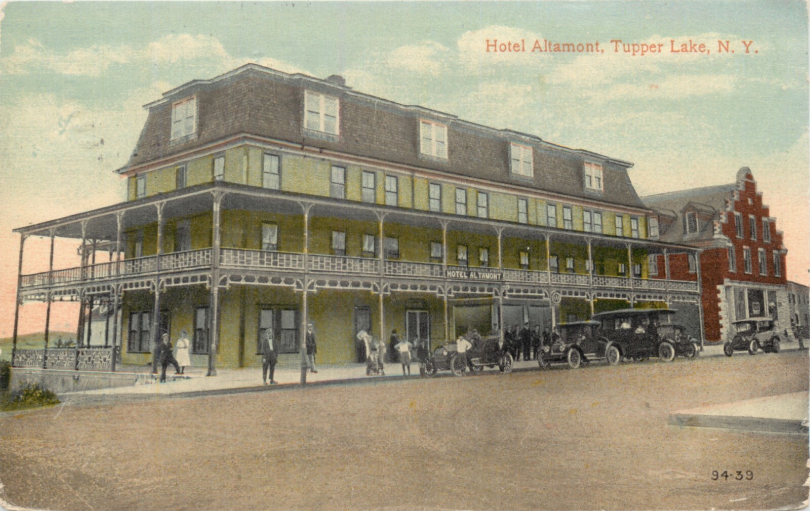 A View Of The Hotel Altamont, Tupper Lake, New York NY 1919 | eBay
